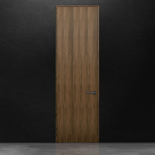 Pure red oak rift cut brushed veneer Pecan door – Humble Nature